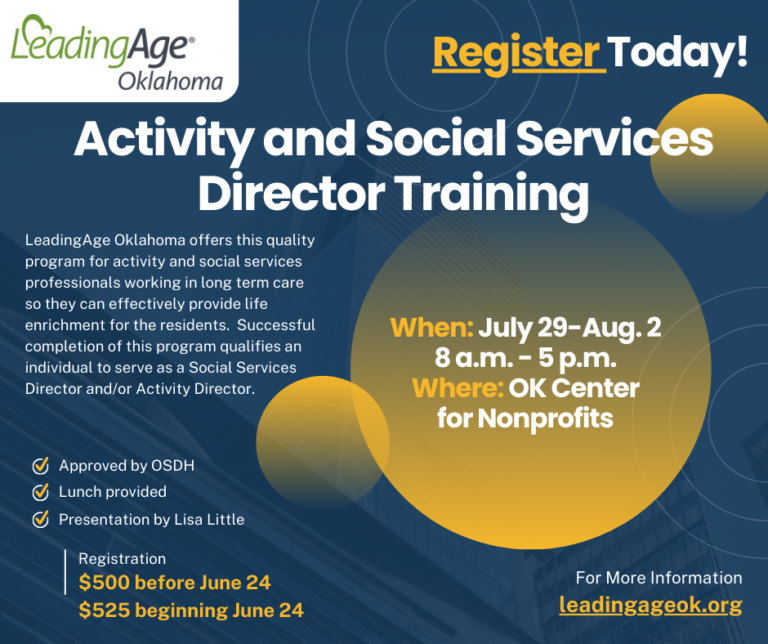 #Activity Director & Social Services Director Training – LeadingAge OK